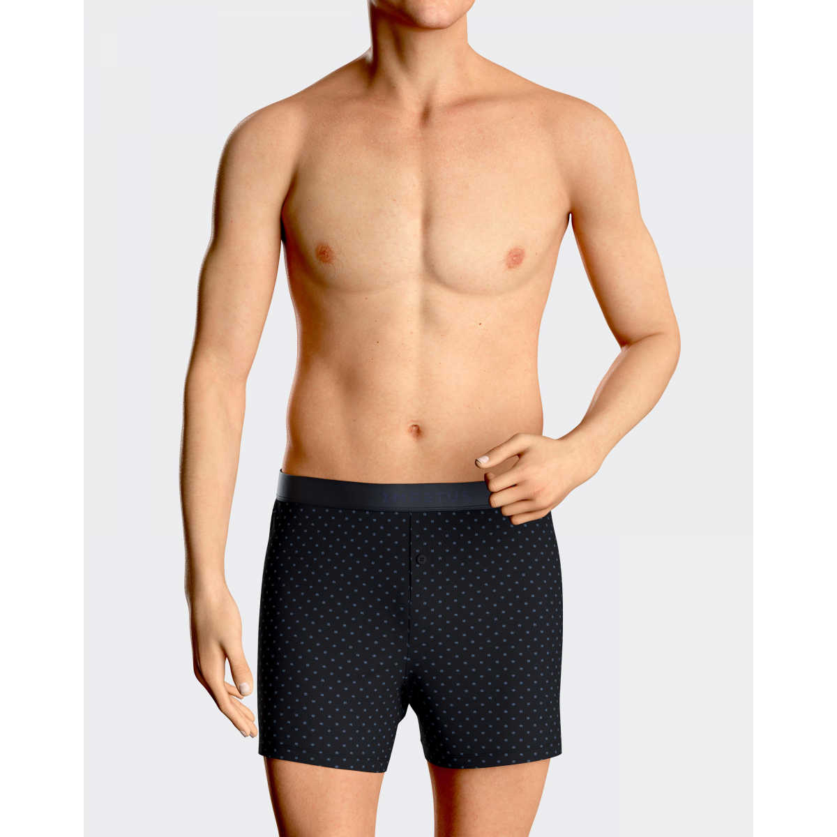 Men's button boxershort in modal - L93-IM1251L9300-BL058 | IMPETUS