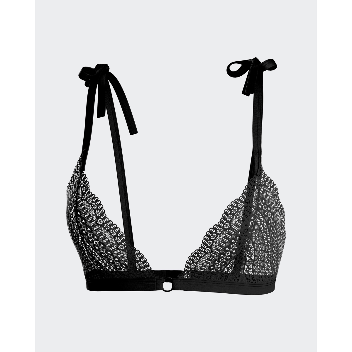 Triangular lace bra in Lyocell - N57-IM8817N5700-BK020 | IMPETUS