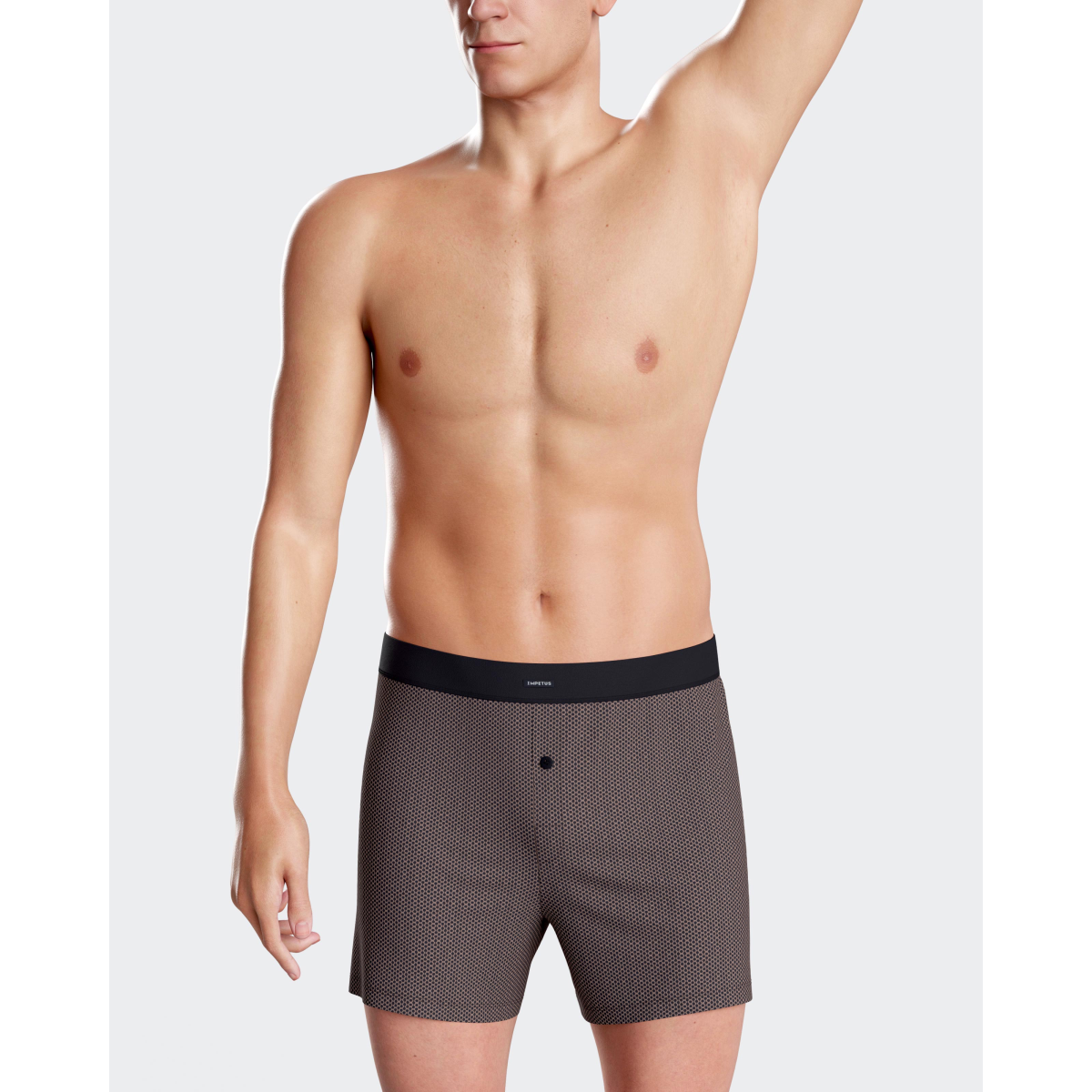 Men's boxershort with button in Cotton - M78-IM1253M7800-BG009 - IMPETUS
