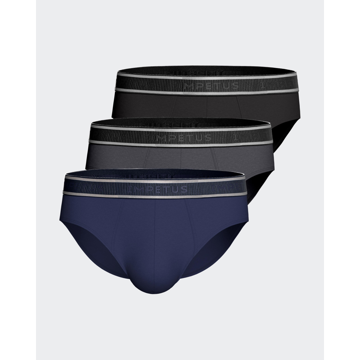 Pack of 3 Cotton Stretch men's briefs - 021-P030021-F93 - IMPETUS